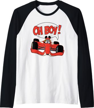 Disney Mickey Mouse Racing Team Oh Boy! Race Car Driver Raglan