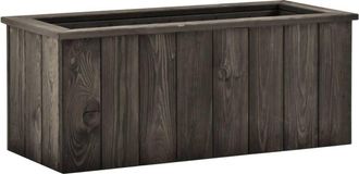 vidaXL Vidaxl - Lit sur&eacute;lev&eacute; Gris fonc&eacute; 74x32x30 cm Bois de pin massif