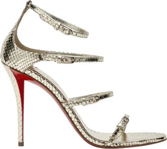 Christian Louboutin Femme, Chaussures, Jaune, Taille: 38 1/2 EU Millenium 100 Sandales