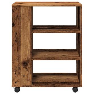 Generic Rollschrank mit F&auml;chern, Rollcontainer, B&uuml;roschrank, Aktenschrank, B&uuml;rocontainer, Schrank, B&uuml;ro, Druckerschrank, 60x35x75cm, Holzwerkstoff(Wei&szlig;) (Alte