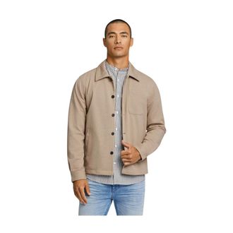 Lindbergh Superflex Overshirt - - Jackets - Herren - Beige - M