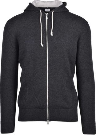 Eleventy Homme, Pulls, Gris, Taille: S Cardigan zip