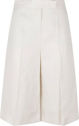 Max Mara Femme, Shorts, Beige, Taille: 32 FR Linen Bermuda Shorts