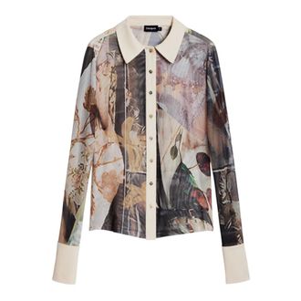 Desigual Femme, Blouses et Chemises, Multicolore, Taille: 42 FR Ts_Eyre 25Wwtk26 T-shirt &agrave; manches longues