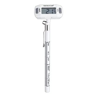 KitchenCraft Küchenthermometer, Thermometer für Braten und Tiefkühlkost, Grill-, Braten-, und Fleischthermometer Kabellos, Kochthermometer Digital, Topfthermometer