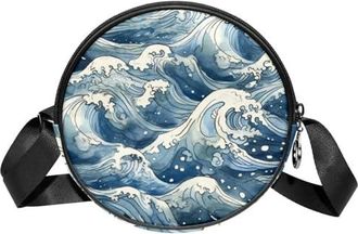 Generic Petit sac &agrave; bandouli&egrave;re Circle pour femme, petit sac &agrave; bandouli&egrave;re avec fermeture &eacute;clair, bretelles r&eacute;glables, sac &agrave; main rond d&eacute;contract&eacute; pour femmes