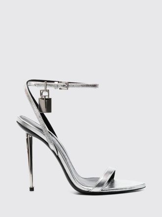 Tom Ford Sandales Padlock en nappa lamin&eacute; &agrave; talon aiguille