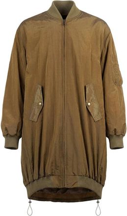 Souvenir Femme, Vestes, Vert, Taille: 40 FR Bomber Long Effet Lamin&eacute;