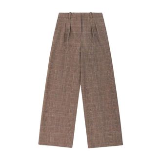 Circolo 1901 Pantalon Prince de Galles - Femme - Pantalons - Brun - Taille: 34 FR