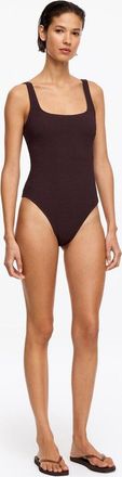 Arket Strukturierter Badeanzug -Braun
