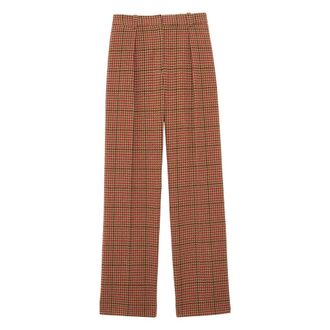 Ines De La Fressange Femme, Pantalons, Brun, Taille: 42 FR Pantalon Hector Pied-de-poule Laine