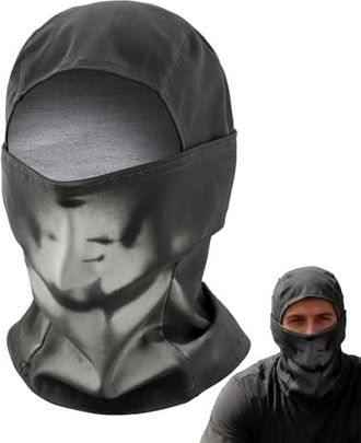 Generic Ski - Casquettes de Cyclisme dhiver sous Le Casque, Bonnet en Thermique avec Masque Facial pour Homme et Femme, imperm&eacute;able et Coupe-Vent - pour Homme