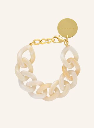 Vanessa Baroni Vanessa Baroni Armband Flat Chain Bracelet Pearl Marble By Glambou weiss