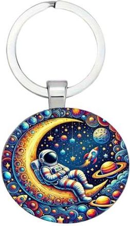 Generic astronaute - Pendant Lune pour sac et voitures | Accessoire spatial pour les et les adultes, cadeau original, astronomie souvenir, d&eacute;coration de sac &agrave;
