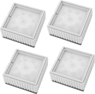 Lurrose 4st&uuml;cke Waschmaschinenmatte Sto&szlig;d&auml;mpfend Erh&ouml;hungsmatte F&uuml;r Waschmaschine Bodenschutzmatte Erh&ouml;htes Kissen Langlebig Und Robust