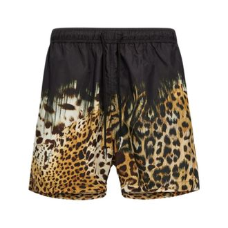 Roberto Cavalli Badehose mit Leopardenmuster und Tigerzahn-Detail - - Swimwear - Herren - Mehrfarbig - 4XL