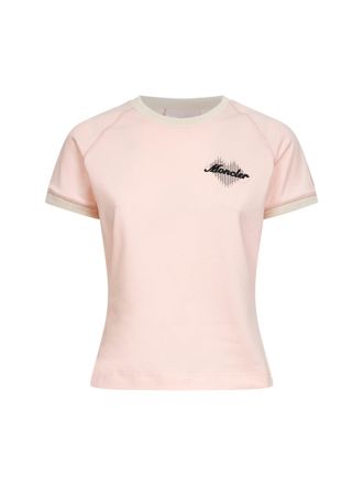 Moncler Embroidered Logo T-Shirt - Pink