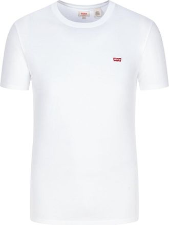 Levi's Unifarbenes T-Shirt mit Logo-Aufn&auml;her, O-Neck in