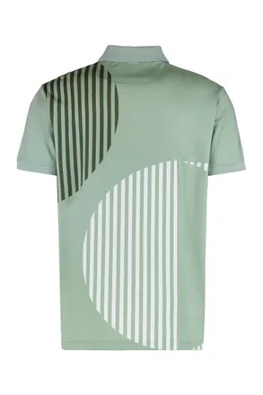 HUGO BOSS Mens Technical Fabric Polo Light Green Polyester Shirts T-shirts And Polos