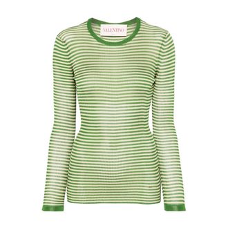 Valentino Garavani Stilvoller Pullover mit einzigartigem Design - - Knitwear - Damen - Gr&uuml;n - M