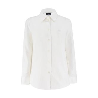 Etro Herren Oxford Hemd mit Logo Stickerei - - Blouses & Shirts - Damen - Wei&szlig; - S