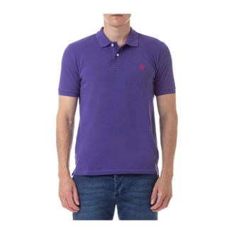 U.S.Polo Association Polo-Shirt mit Logo - - Tops - Herren - Lila - XL