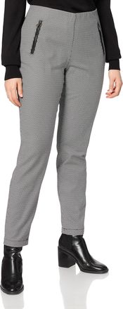 Taifun Damen 420022-11257 Hose, Mehrfarbig (Black Gemustert 1102), W(Herstellergr&ouml;&szlig;e: 46)