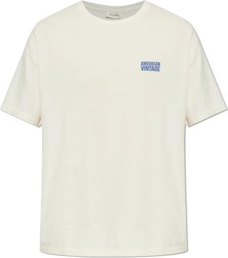 American Vintage Homme, Tops, Beige, Taille: XL T-shirt Ykobow