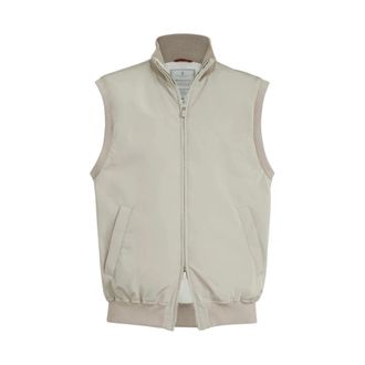Brunello Cucinelli Gesteppte Weste mit hohem Kragen - - Jackets - Herren - Beige - L