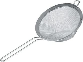 Fackelmann Fackelmann Sieb Ø 15 cm, Küchensieb aus Edelstahl, feinmaschiger Seiher mit Flachrand (Farbe: Silber), Menge: 1 Stück