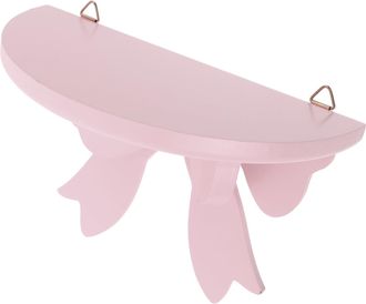 NUOBESTY Schweberegal mit Rosa Schmetterlingsschleife Wandmontiertes Kinderzimmer Wandregal ohne Bohren Platzsparendes Kawaii Aufbewahrungsregal f&uuml;r Schlafzimm