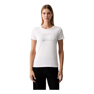 Emporio Armani Emporio Armani Ea7, Femme, Tops, Blanc, Taille: 40 FR T-shirt Logo Series