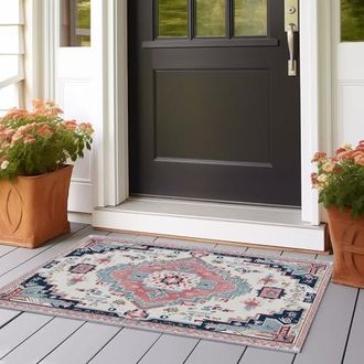 Generic Tapis Couloir Long G&eacute;om&eacute;trie Ethnique r&eacute;tro Tapis Cuisine Devant Evier Antid&eacute;rapant Absorbant Tapis Int&eacute;rieur Entr&eacute;e Long 60x180 cm de Passage Moderne