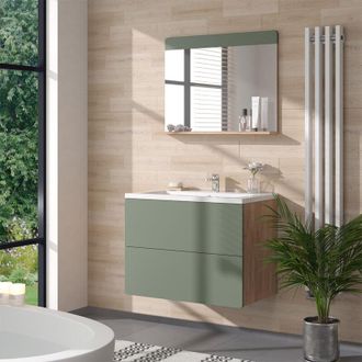 Vicco Miroir de salle de bain Izan, Force dor Ch&ecirc;ne/Vert, 80.1x62cm avec abonnement