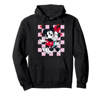 Disney Mickey Mouse And Minnie Hug Valentine Pullover Hoodie