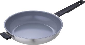 Kuhn Rikon SMART & COMPACT CERAMIC Bratpfanne Ø 28 cm, Keramik-Beschichtung, Pfanne aus Edelstahl, induktionstauglich