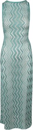 Missoni Femme, Robes, Vert, Taille: 38 FR Longue Robe de Plage Cache-Maillot avec D&eacute;tail D&eacute;coup&eacute; au Dos