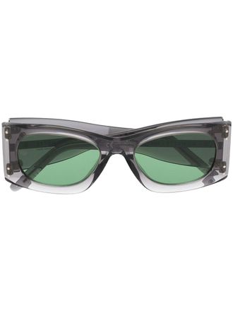 Retro Superfuture lunettes de soleil &agrave; monture rectangulaire - Gris