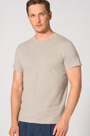 Hempage Hempage Herren vegan T-Shirt Slim Fit Thistle Beige