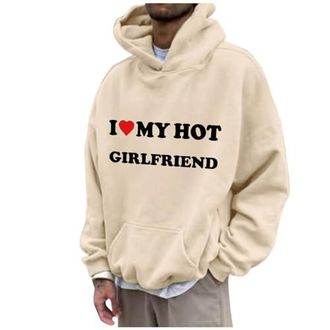 Generic 2026 Cadeau de Saint-Valentin Couple Style Sweat à capuche Veste européenne et décontractée, kaki, 3XL