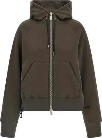 sacai Femme, Sweatshirts et sweats &agrave; capuche, Vert, Taille: 34 FR SweaT-shirt z zippeur