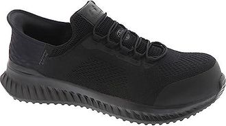 Skechers Tilido Fletchit Slip ins Chaussures à Enfiler Mains Libres pour Homme à Embout de sécurité Composite, Noir, 9.5 Wide