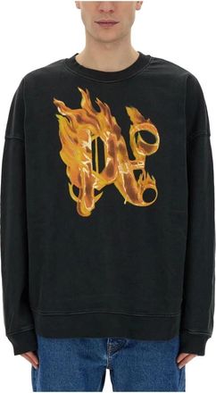 Palm Angels Herren, Sweatshirts & Hoodies, Schwarzk, LGr&ouml;&szlig;e