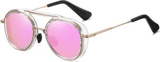 Generic Lunettes De Soleil Polaris&eacute;es &Agrave; Monture M&eacute;tallique, &Agrave; La Mode, For Hommes Et Femmes, Conduite De F&ecirc;te(Pink)