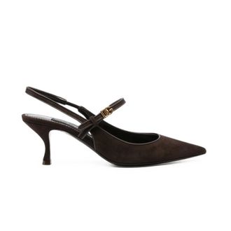 Dolce & Gabbana Femme, Chaussures, Brun, Taille: 37 1/2 EU Escarpins Slingback en Daim