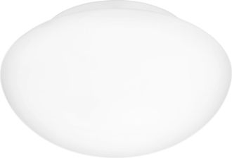 Eglo Deckenlampe Ella, Ø 20 cm, 1 flammige Wandlampe, Deckenleuchte aus Stahl und Glas in Weiß, Opal matt, Wohnzimmerlampe, Küchenlampe, Bürolampe, Flurlam