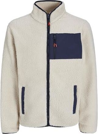 Jack & Jones Fleece Jacket Veste Polaire Jjthatcher, Beige Clair, x_l Hommes