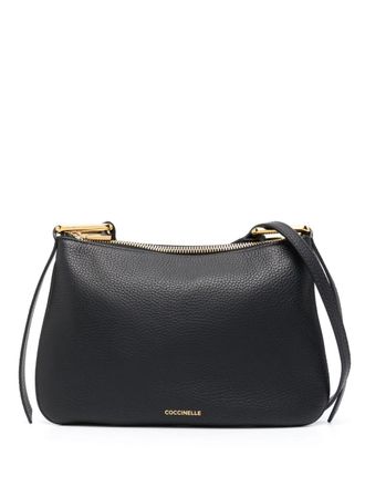 Coccinelle sac &agrave; bandouli&egrave;re en cuir &agrave; fini grain&eacute; - Noir