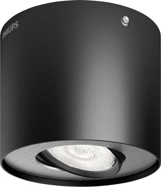 Philips MyLiving - Spot, diam&egrave;tre 10 cm, 2700 k, 4,5 w, intensit&eacute; variable, noir 915004934801 - Philips