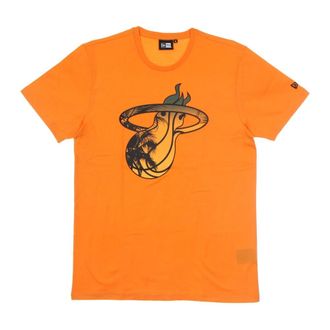 New Era Homme, Tops, Orange, Taille: XL Miami Heat Tee Orange Celebration Logo